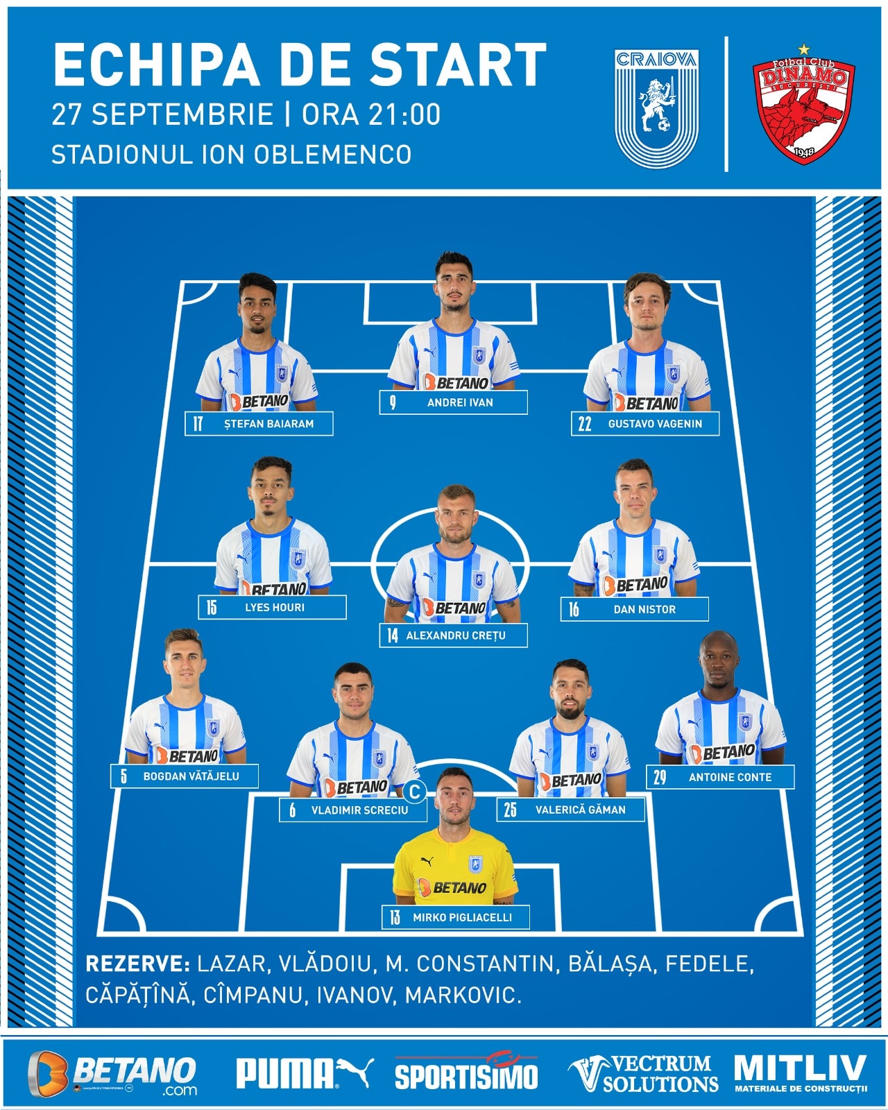 Universitatea Craiova – Dinamo București | Euro Sud TV