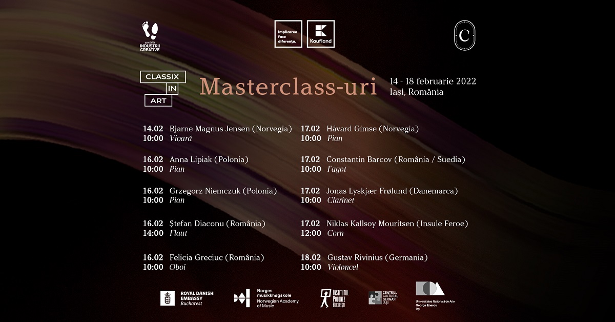 Classix Festival lansează programul de masterclass-uri Classix in Art ...