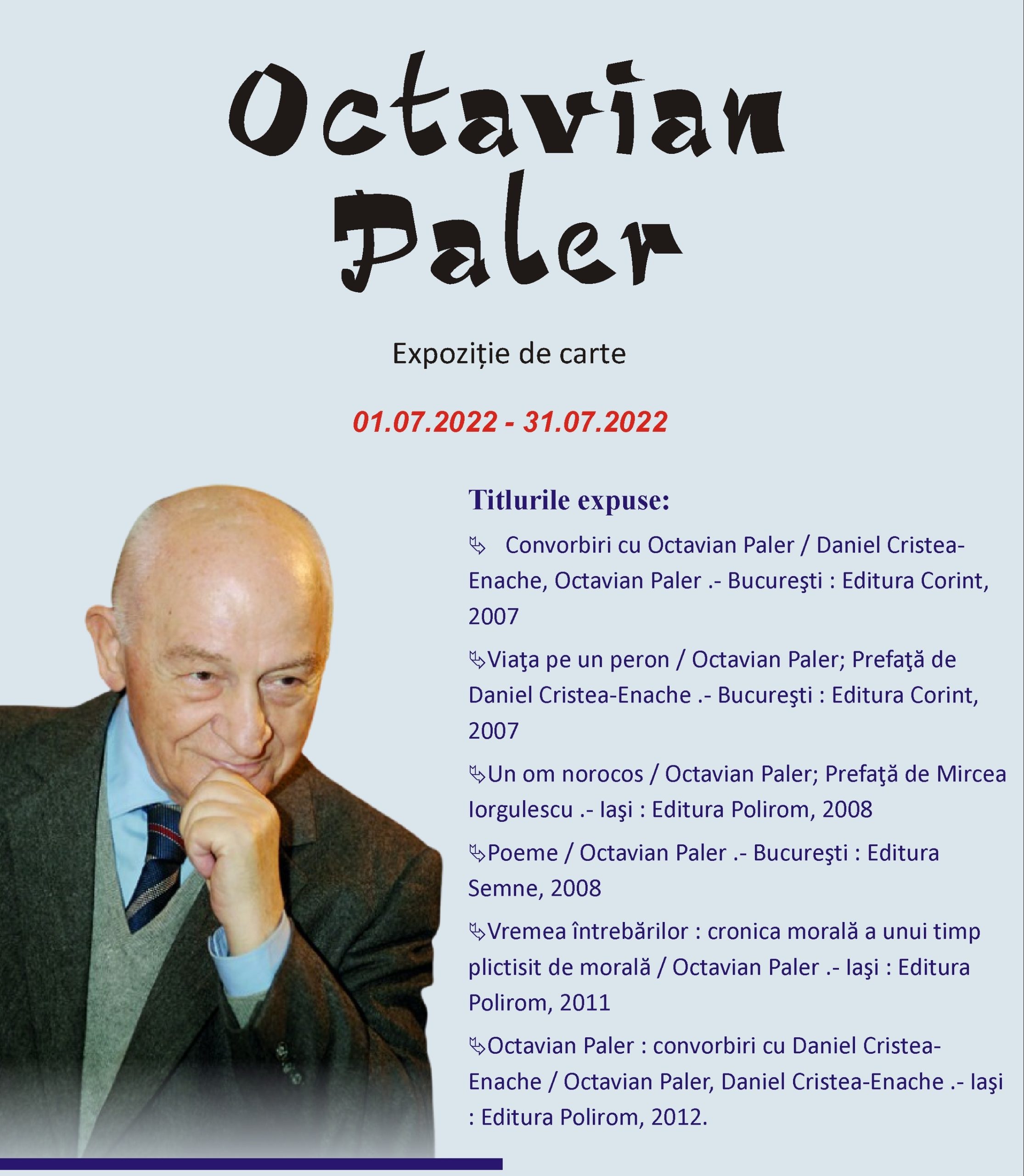 Expoziție de carte Octavian Paler | Euro Sud TV