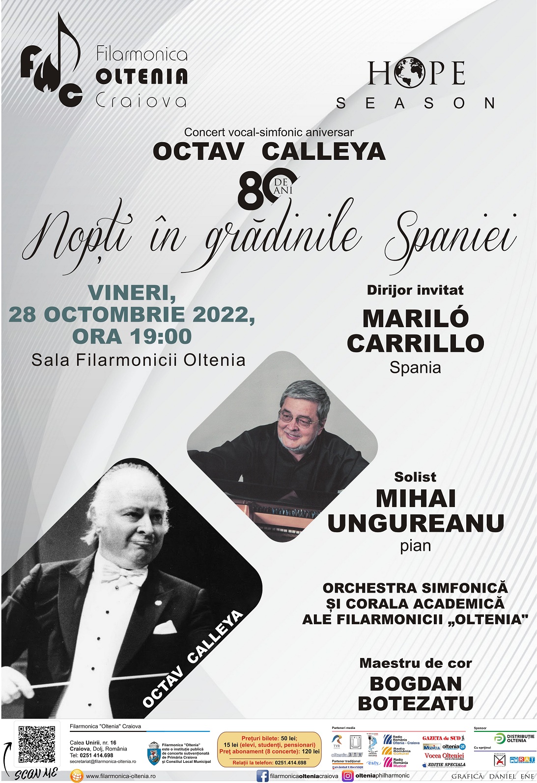 Filarmonica ”Oltenia” Craiova: Concert aniversar Octav Calleya