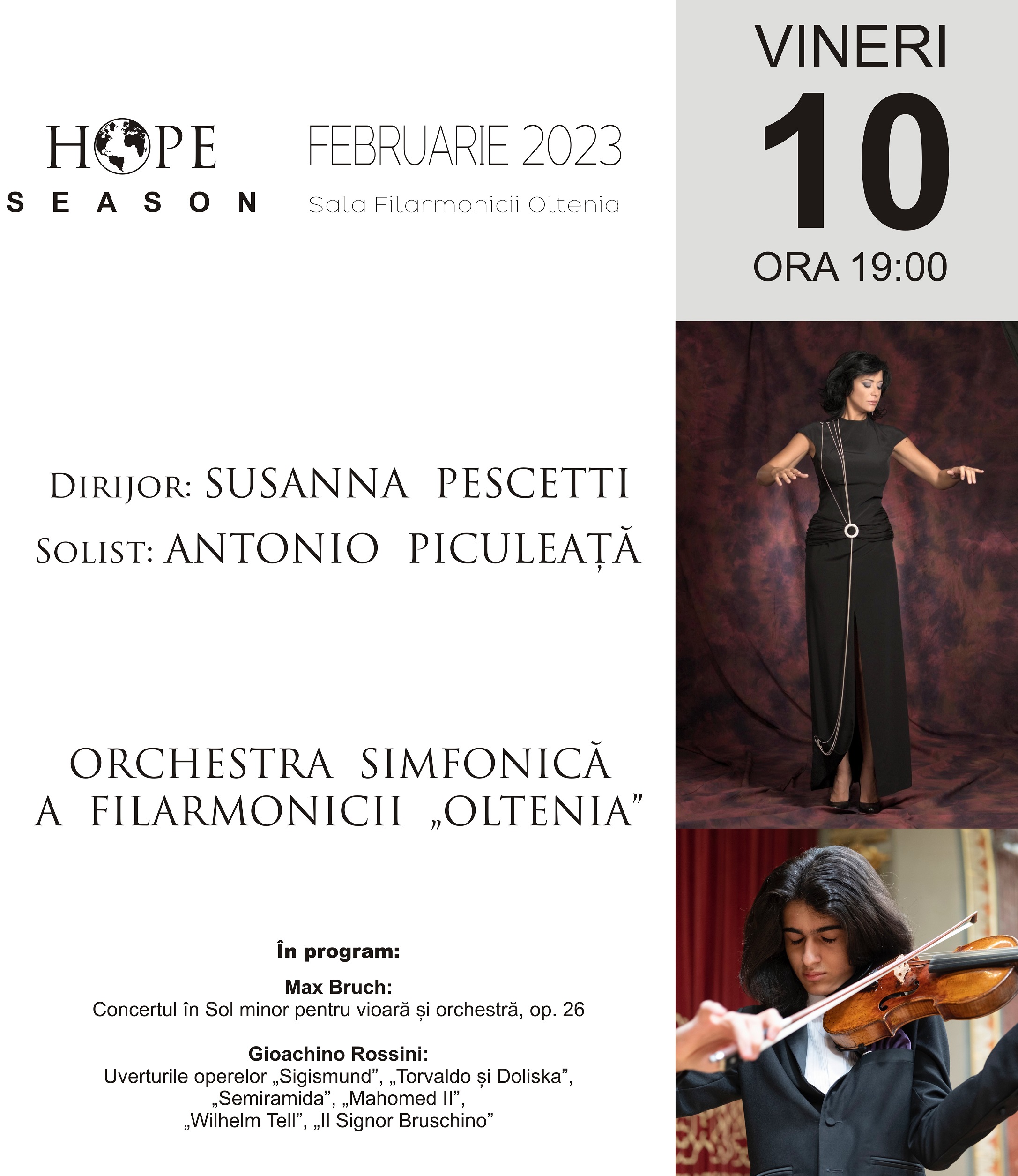 Concert Rossini cu uverturi celebre