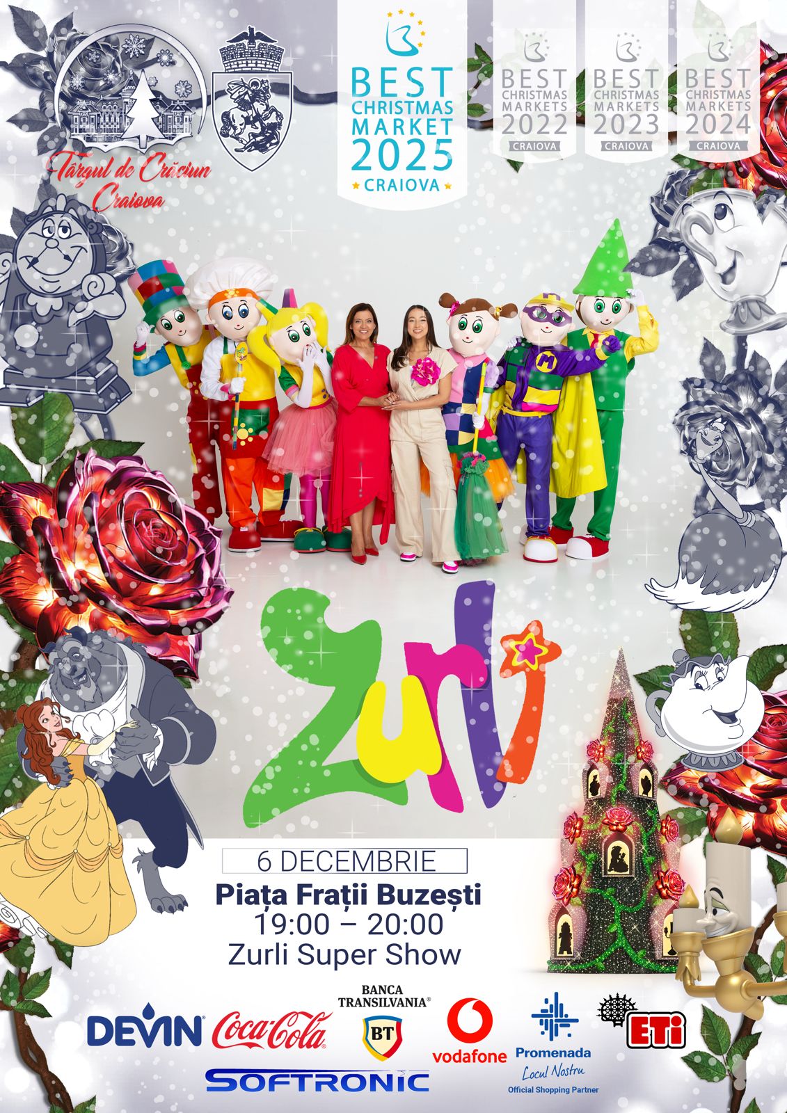 Zurli Super Show te așteaptă la Târgul de Crăciun Craiova!