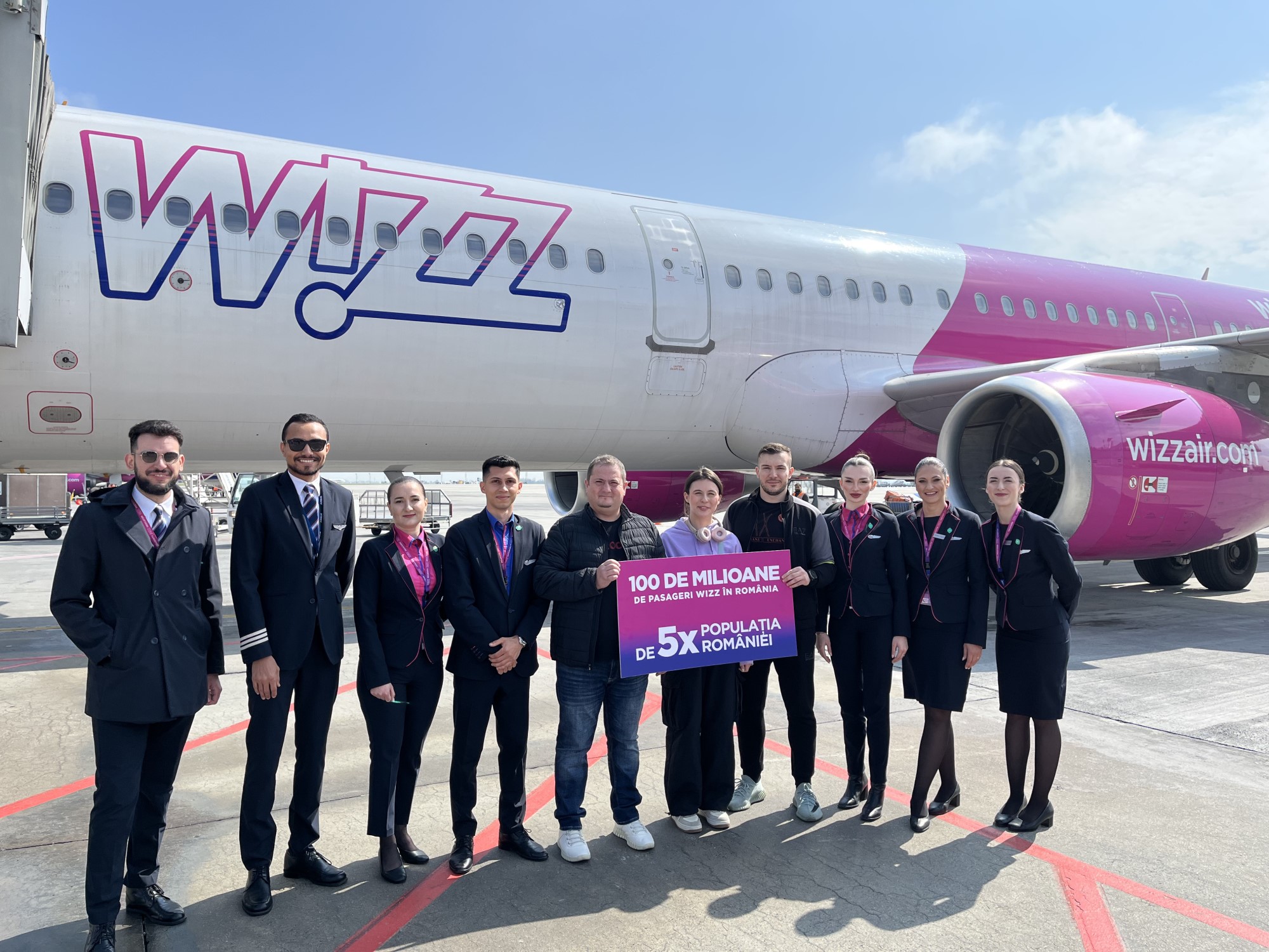 WIZZ AIR: 100 milioane de pasageri în România