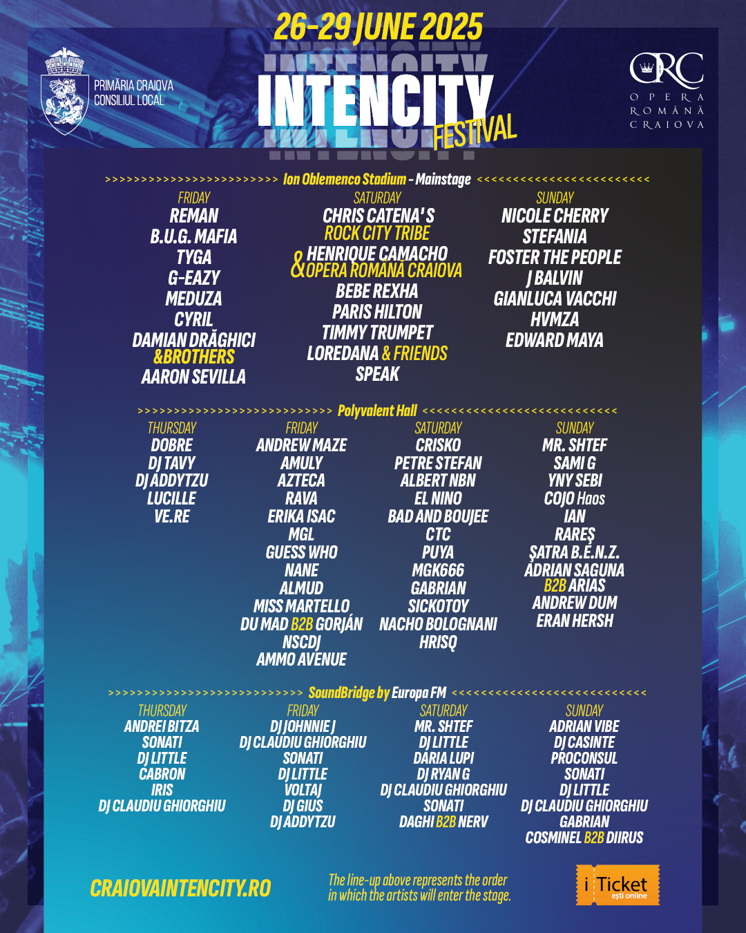 IntenCity Festival: Lineup complet